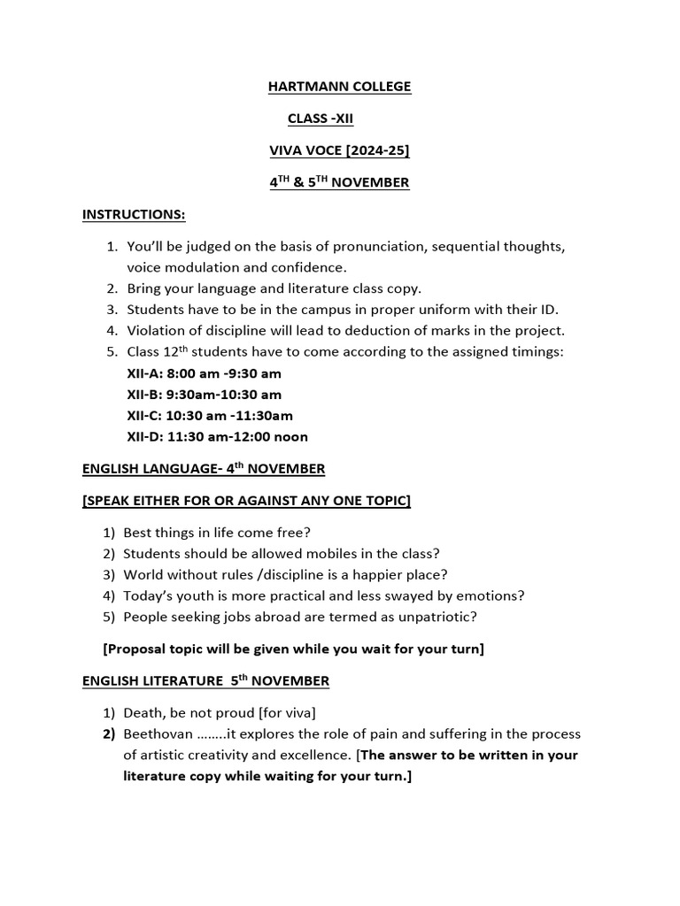 Viva Voce | PDF | Language Arts & Discipline