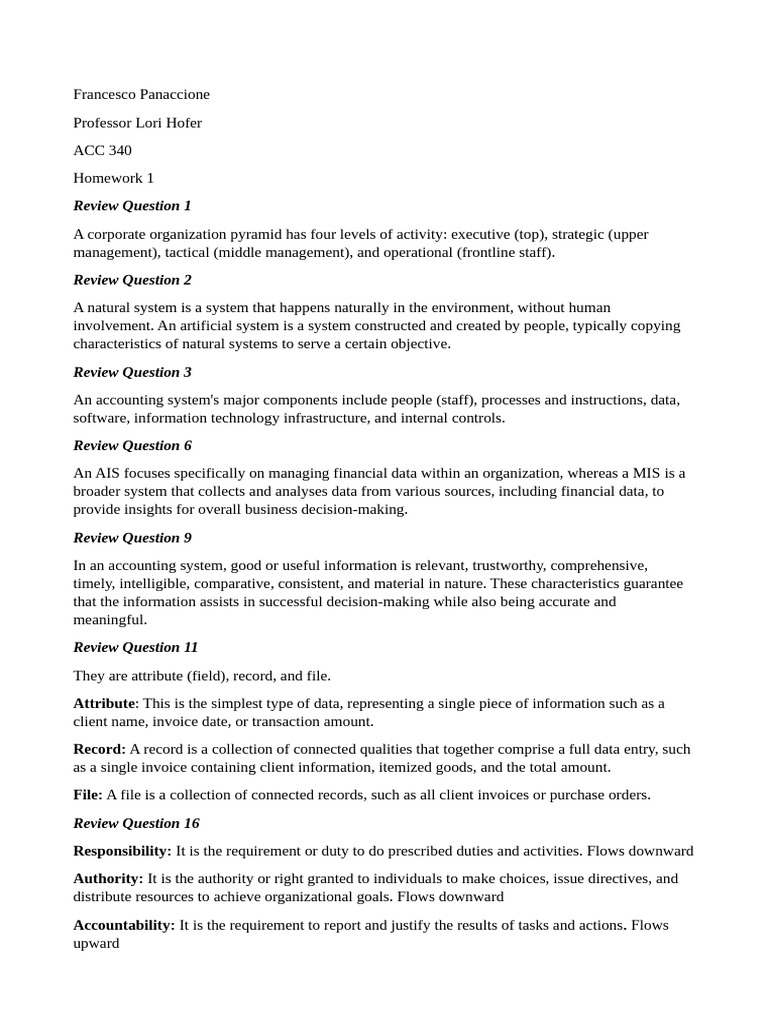 Accounting System Homework 1 | PDF | Databases | Sales