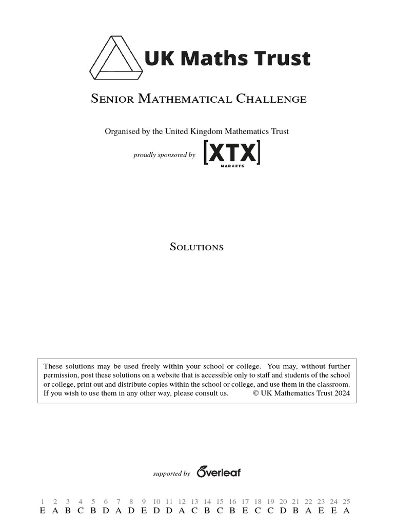 SMC 2024 Questions and Solutions-1 | PDF | Area | Perpendicular