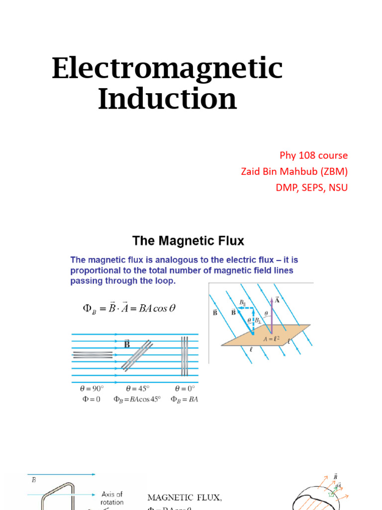 Electromagnetic Induction 1 | PDF | Electromagnetic Induction ...