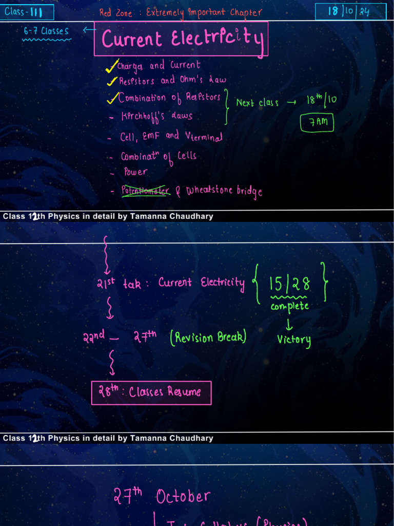 Current Electricity Concepts and Tests | PDF | Electricity | Electrical ...