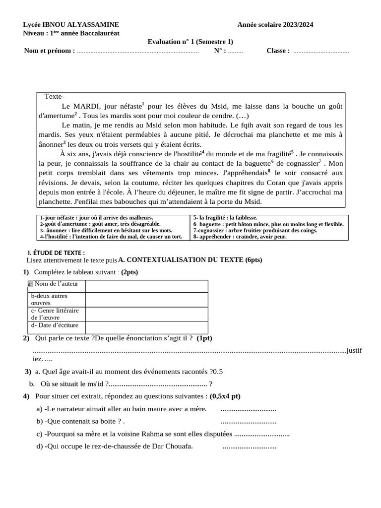 Mardi, jour néfaste au Msid | PDF | Arts du langage et discipline ...