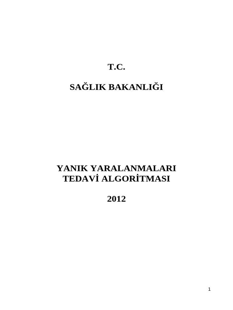 Yanik Tedavi Algoritmasidoc | PDF