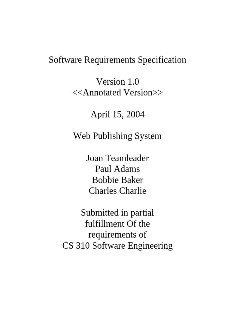 SRSExample-webapp | PDF | Databases | World Wide Web