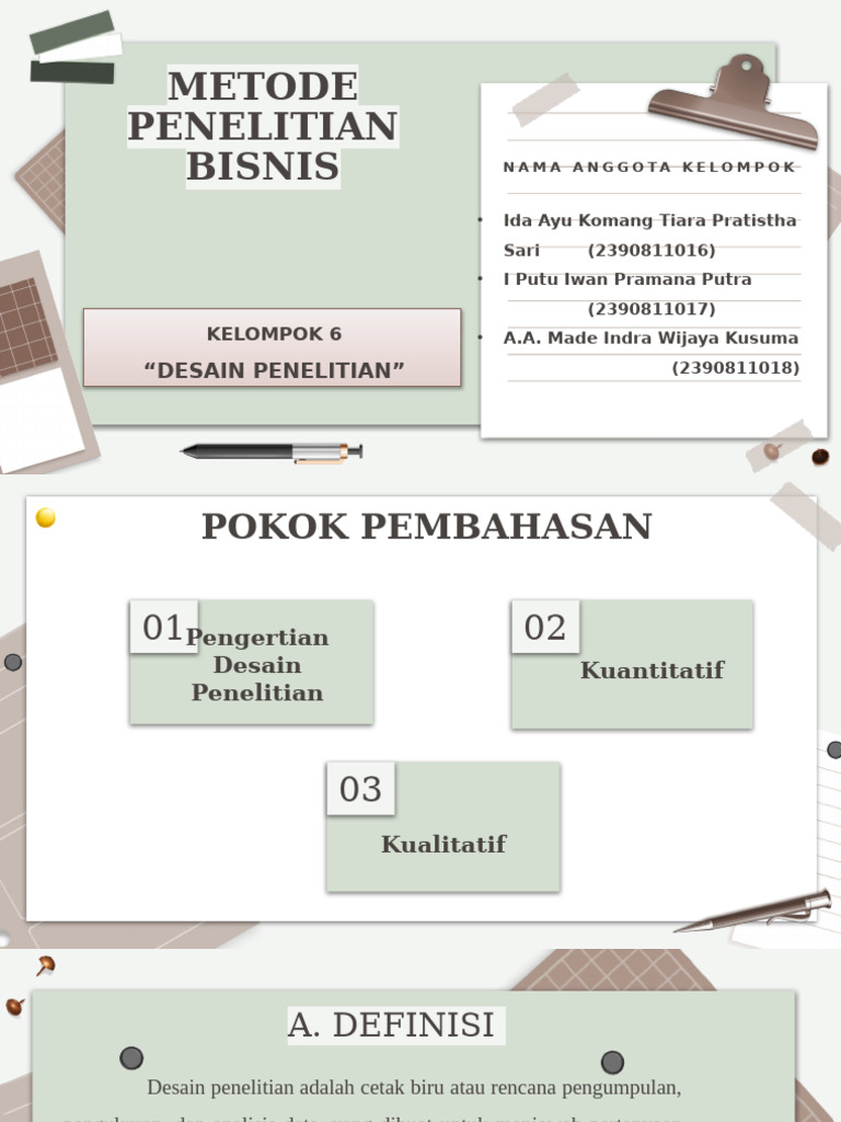 KLP 6 Metode Penelitian Bisnis | PDF