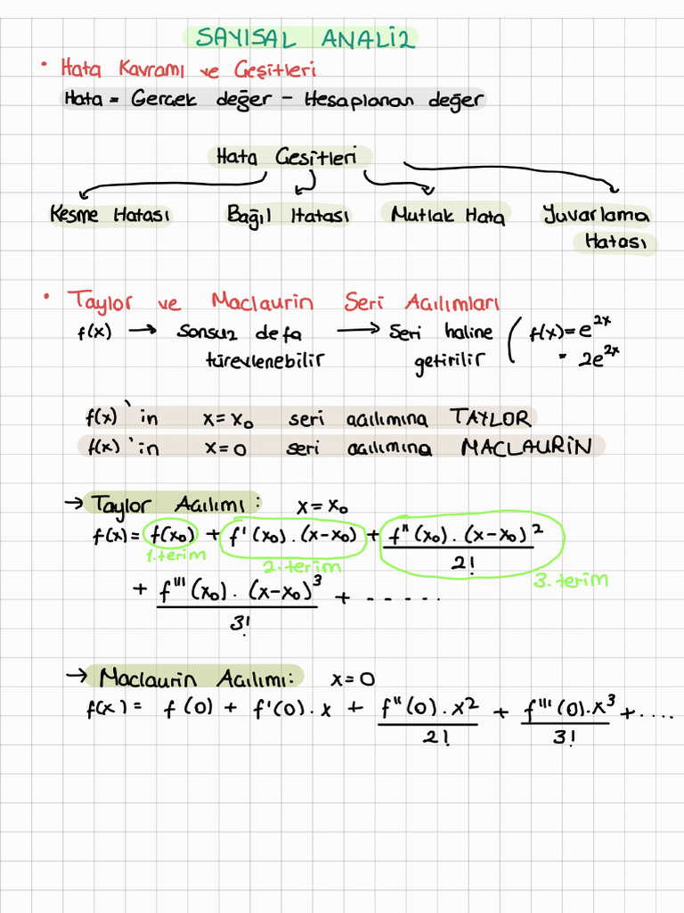 Sayısal Analiz | PDF