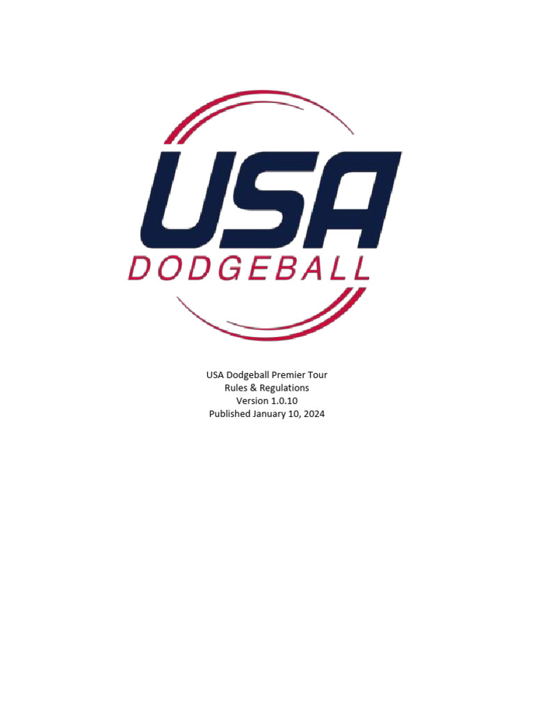 USA Dodgeball Rules v1.0.10 01 10 24 | PDF | Sports | Sports Rules And ...