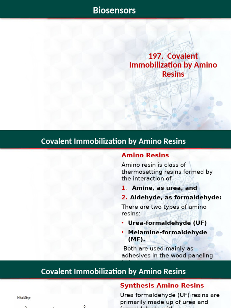 Covalent Immobilization Using Amino Resins | PDF | Amino Acid | Amine