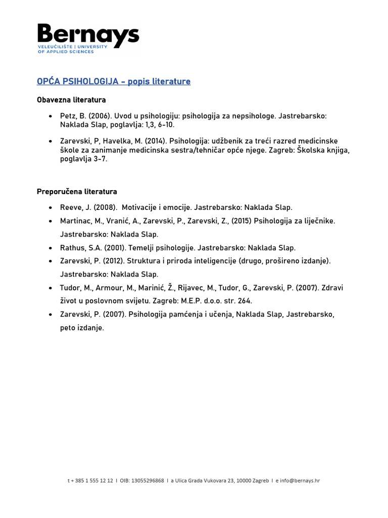 Popis Literature | PDF