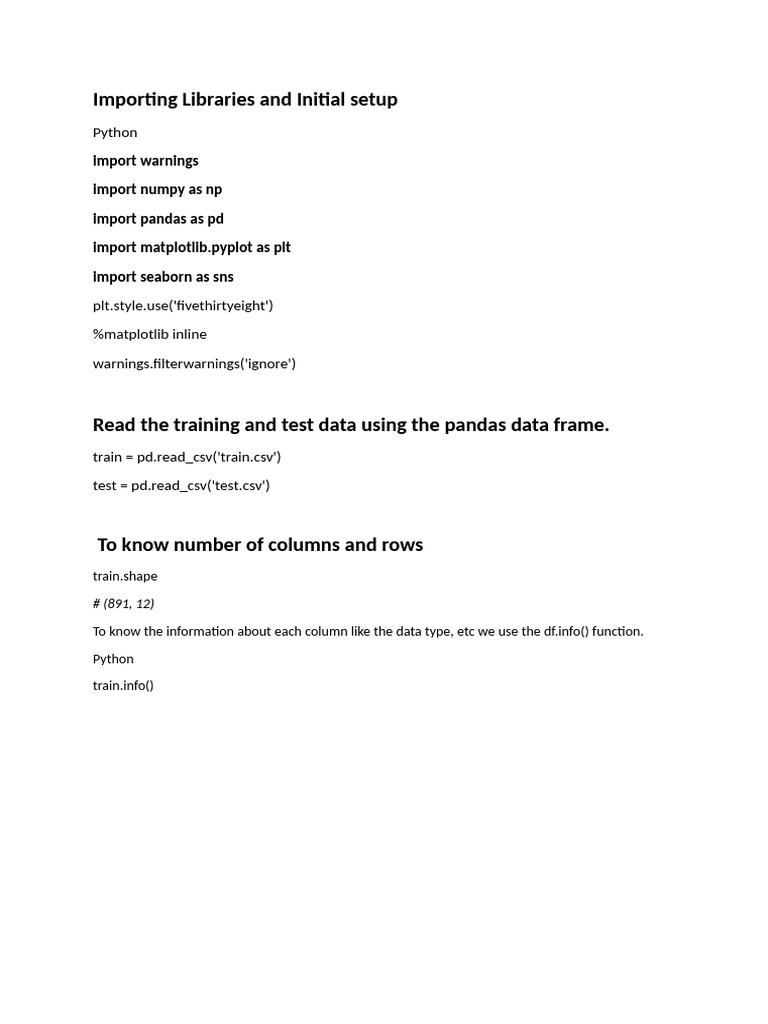 Titanic Data Analysis & Modeling | PDF | Computing | Computer Programming