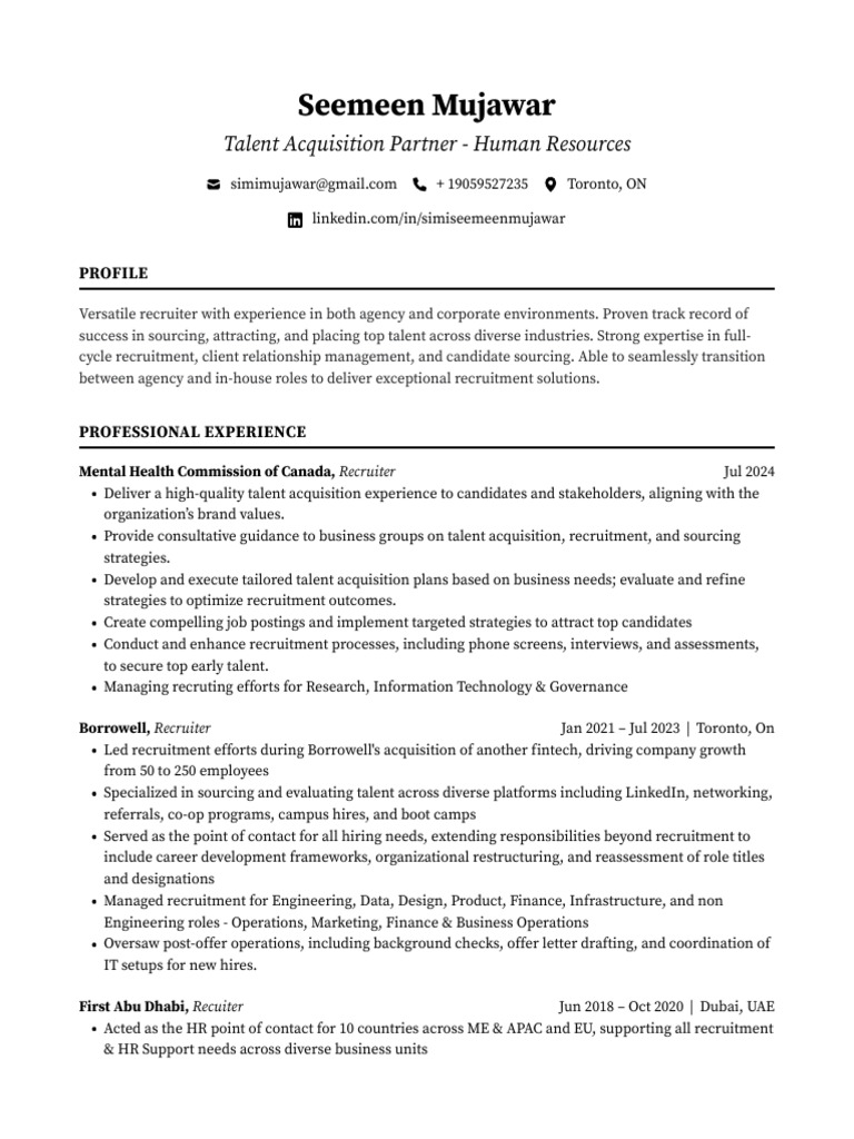 Seemeen Mujawar UAE | PDF | Recruitment | Business