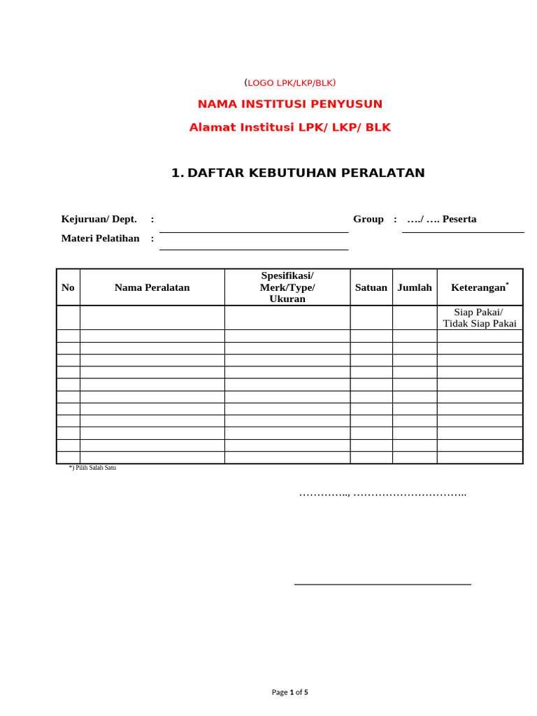 Formulir U7 Mengelola Peralatan | PDF Formulir U7 Mengelola Peralatan | PDF