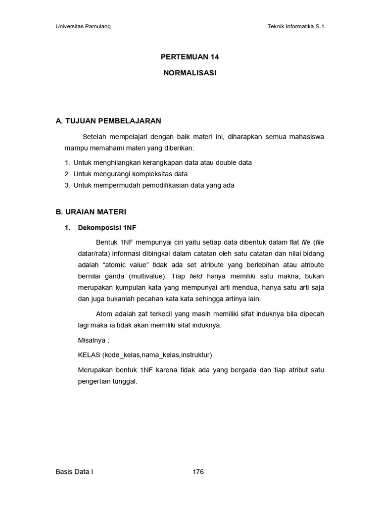 NORMALISASI | PDF