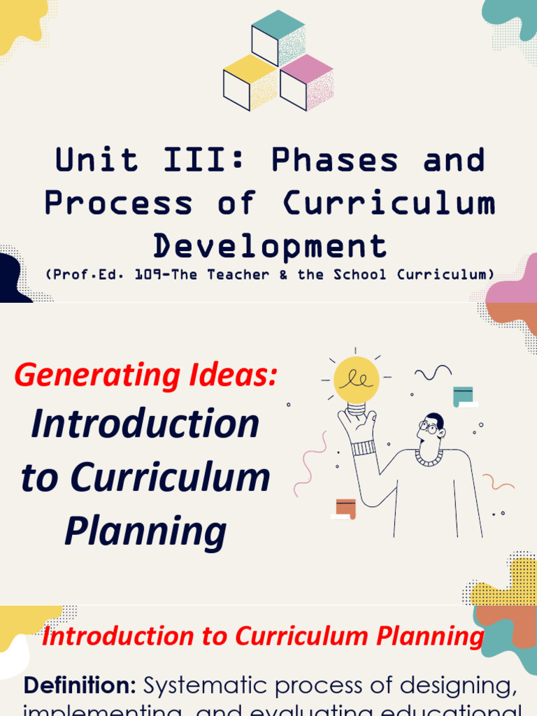 Curriculum Development Phases | PDF | Curriculum | Evaluation