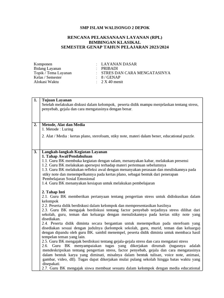 RPL Stres-Dan-Cara-Mengatsinya | PDF | Sains & Matematika