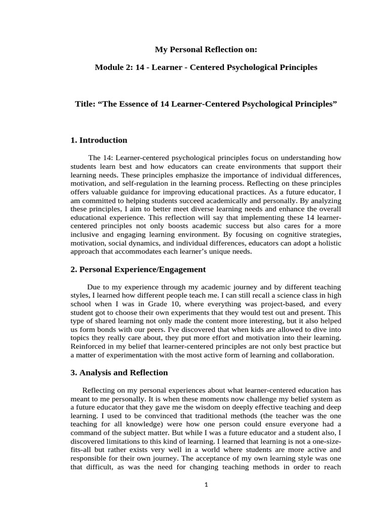 Reflection-Module 2-Ed 7-1 | PDF | Learning | Critical Thinking