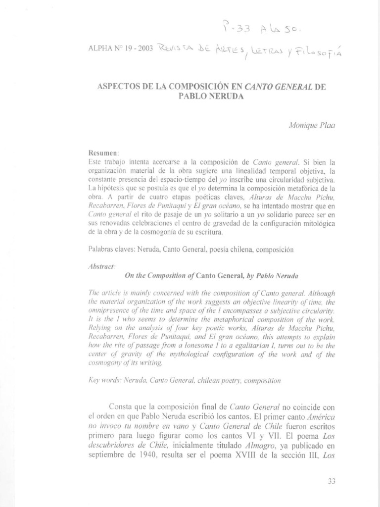 El Canto General | PDF