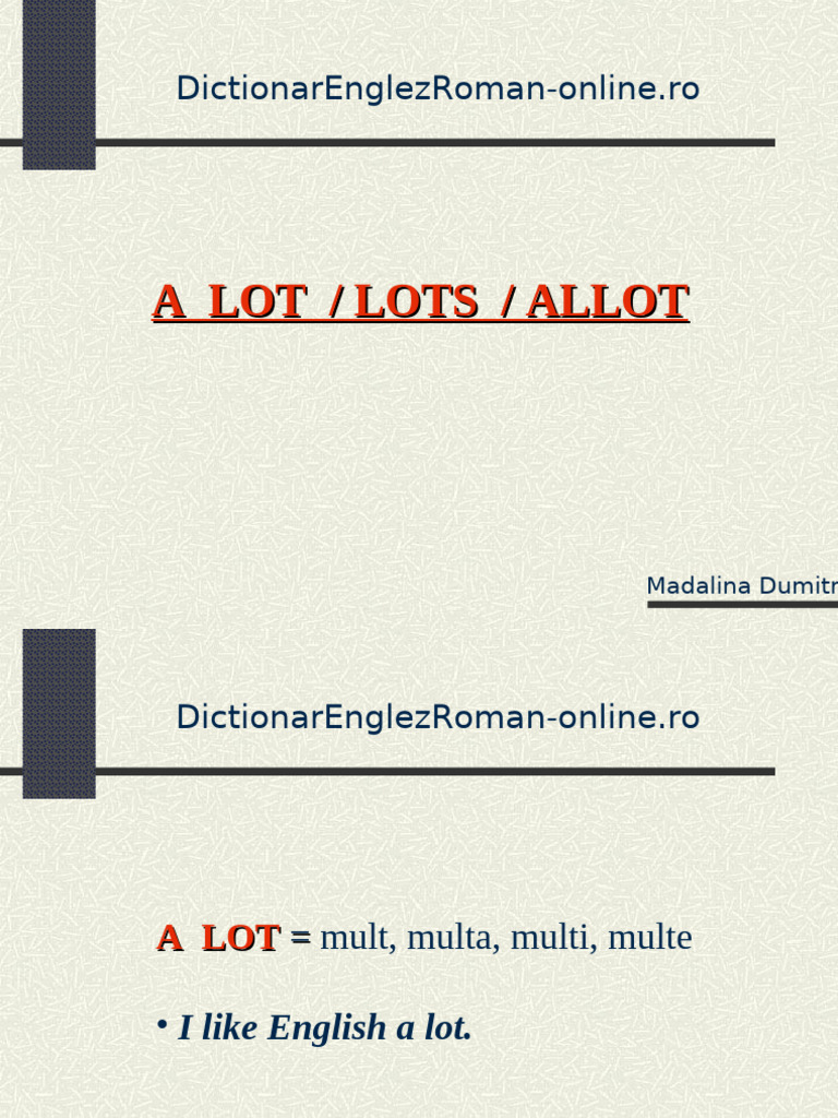 A Lot, Lots, Allot | PDF | Career & Growth | Language Arts & Discipline