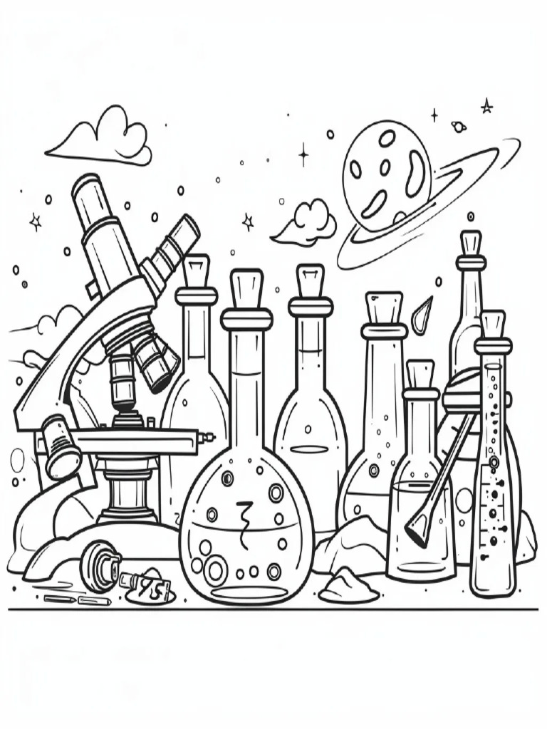 Science Coloring Pages 1 | PDF