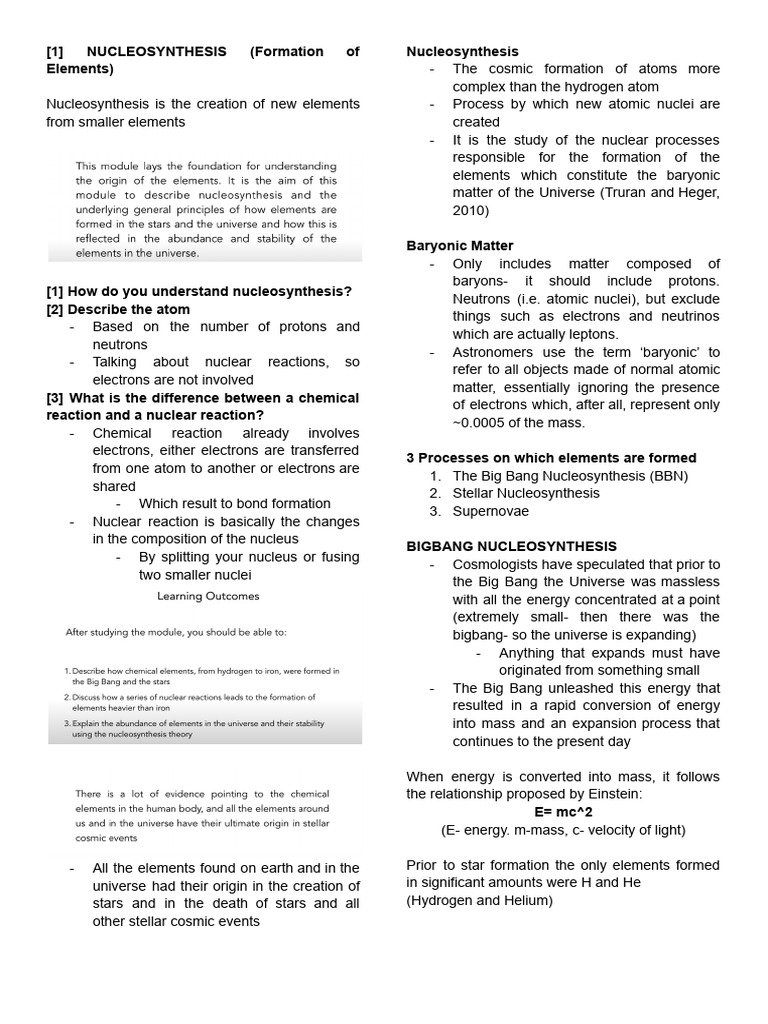 Science 10 - Chemistry Notes | PDF | Nuclear Fusion | Atomic Nucleus