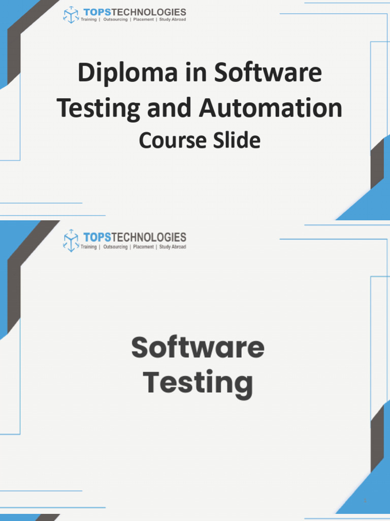 Diploma in Software Testing and Automation: Course Slide | PDF ...