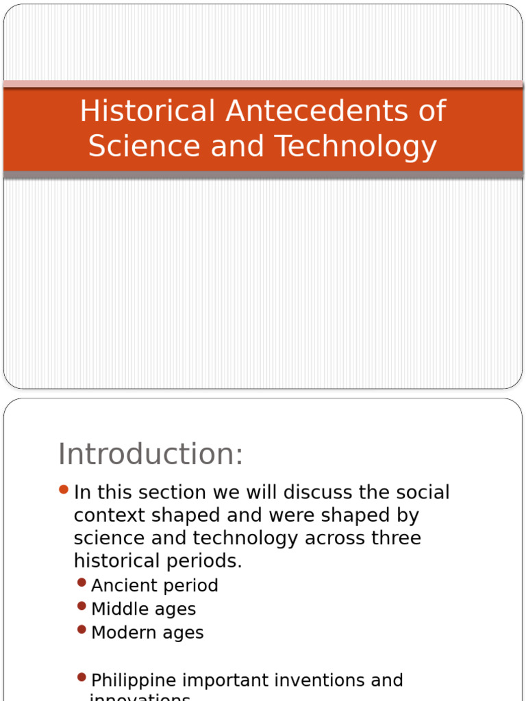 Historical Antecedents of Science and Technology | PDF | Wheel | Science
