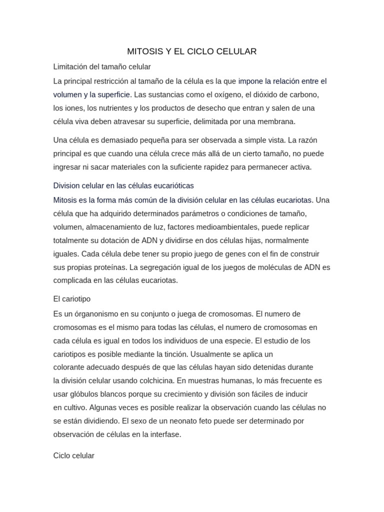 Mitosis y El Ciclo Celular 1b | PDF | Ciclo celular | Mitosis