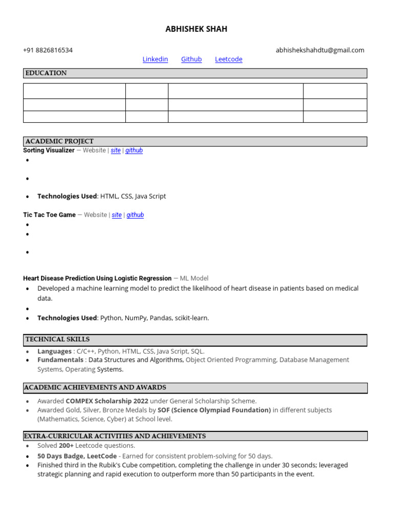 Abhishek Resume Updated | PDF | Java Script | Machine Learning