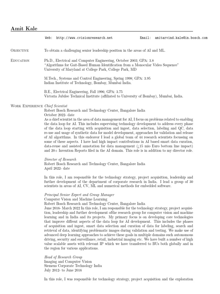 Resume Amit Dec 2022-1 | PDF | Computer Vision | Angiography