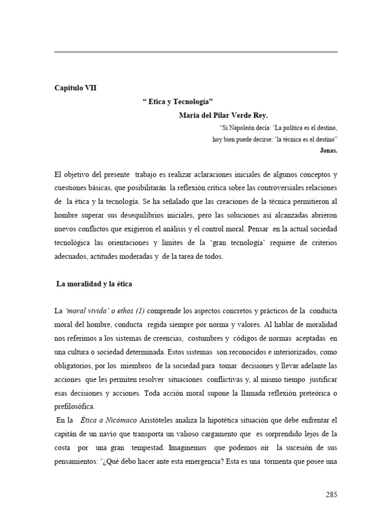 Capituvo VII Verde Rey | PDF | Moralidad | Conocimiento