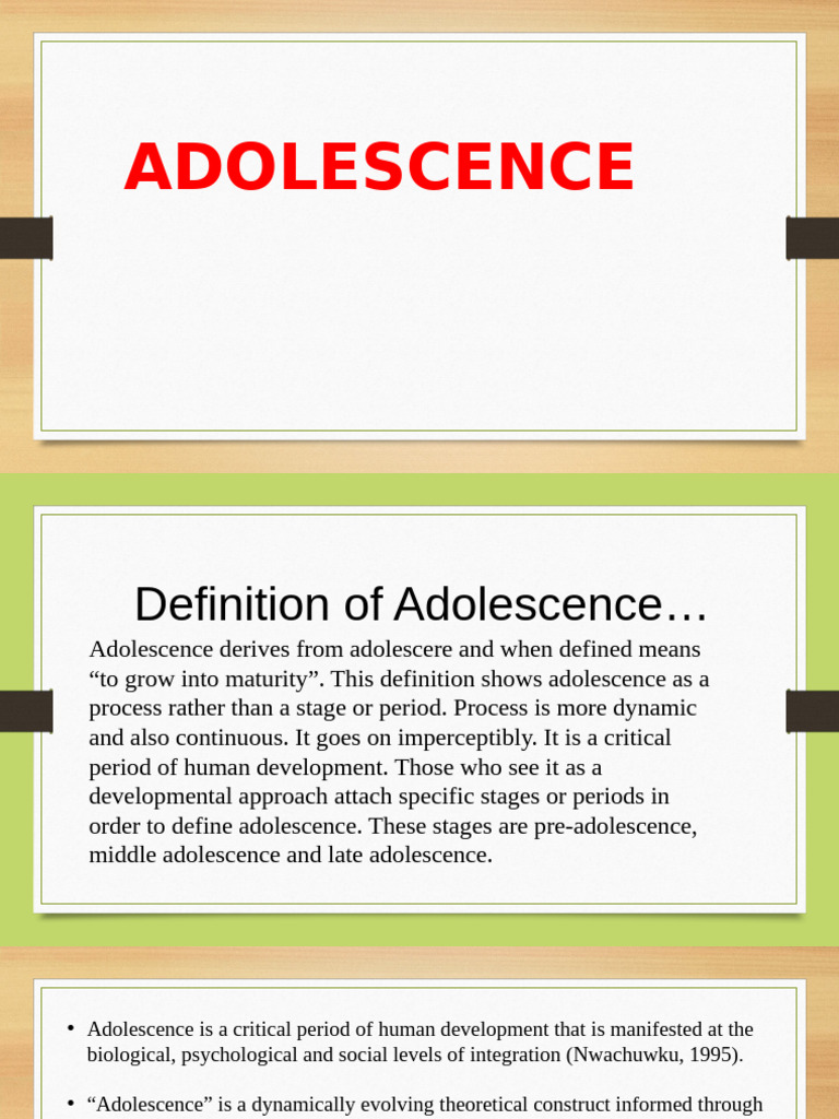 05 Adolescence | PDF | Adolescence | Human Sexuality