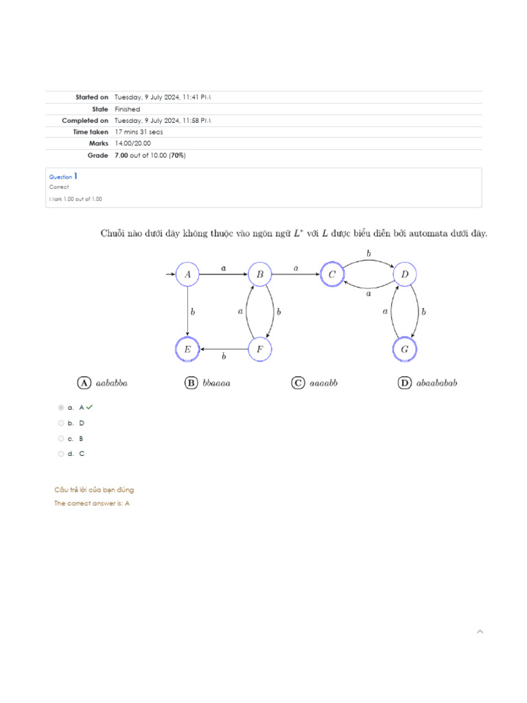 Quiz 1 - Attempt Review - BK-LMS | PDF