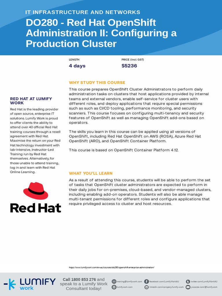 Do280 Openshift Enterprise Administration | PDF | Software | Software Architecture