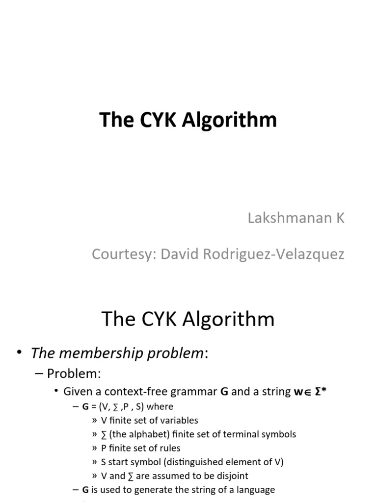 12-Application of CNF - CYK Algorithm-05!10!2024 | PDF | Computer Programming | Applied Mathematics