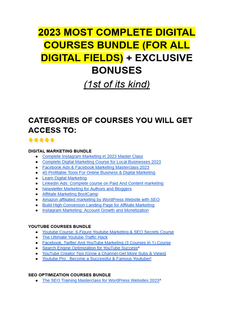 330 Digital Courses Pdf Search Engine Optimization Adobe Photoshop