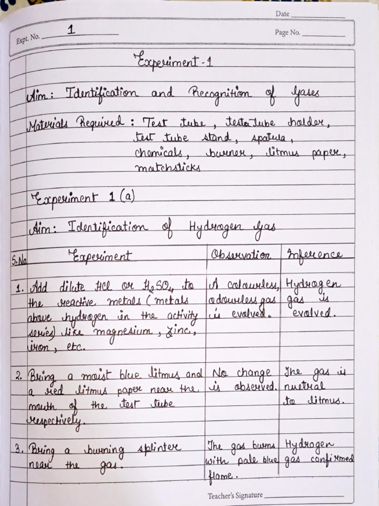 Chemistry Lab Copy Exp. 1 | PDF | Science & Mathematics