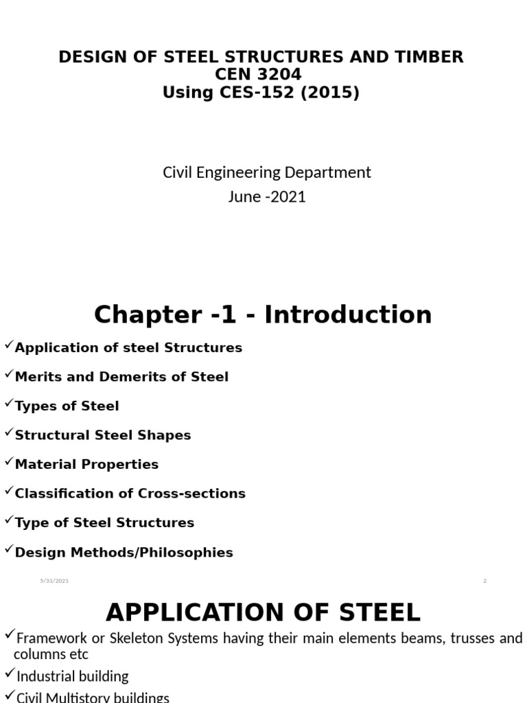 Chapter 1 Introduction To Steel Structures | PDF | Deformation ...