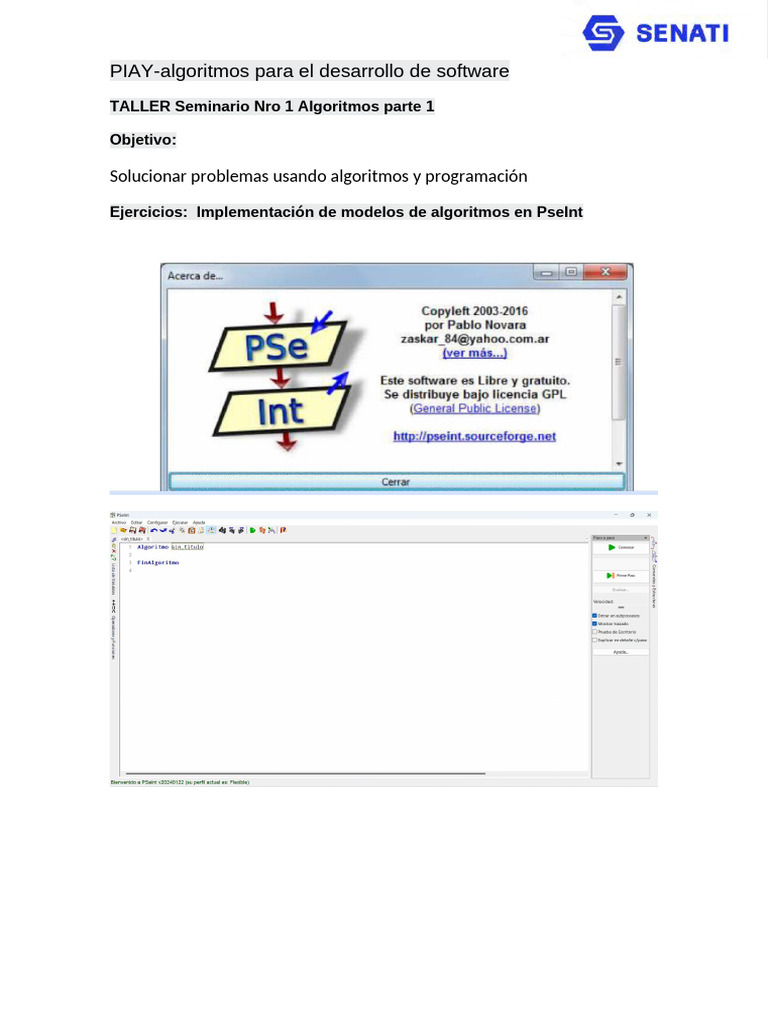 S01 Taller Modelado Algoritmos | PDF | Algoritmos | Ingeniería de software