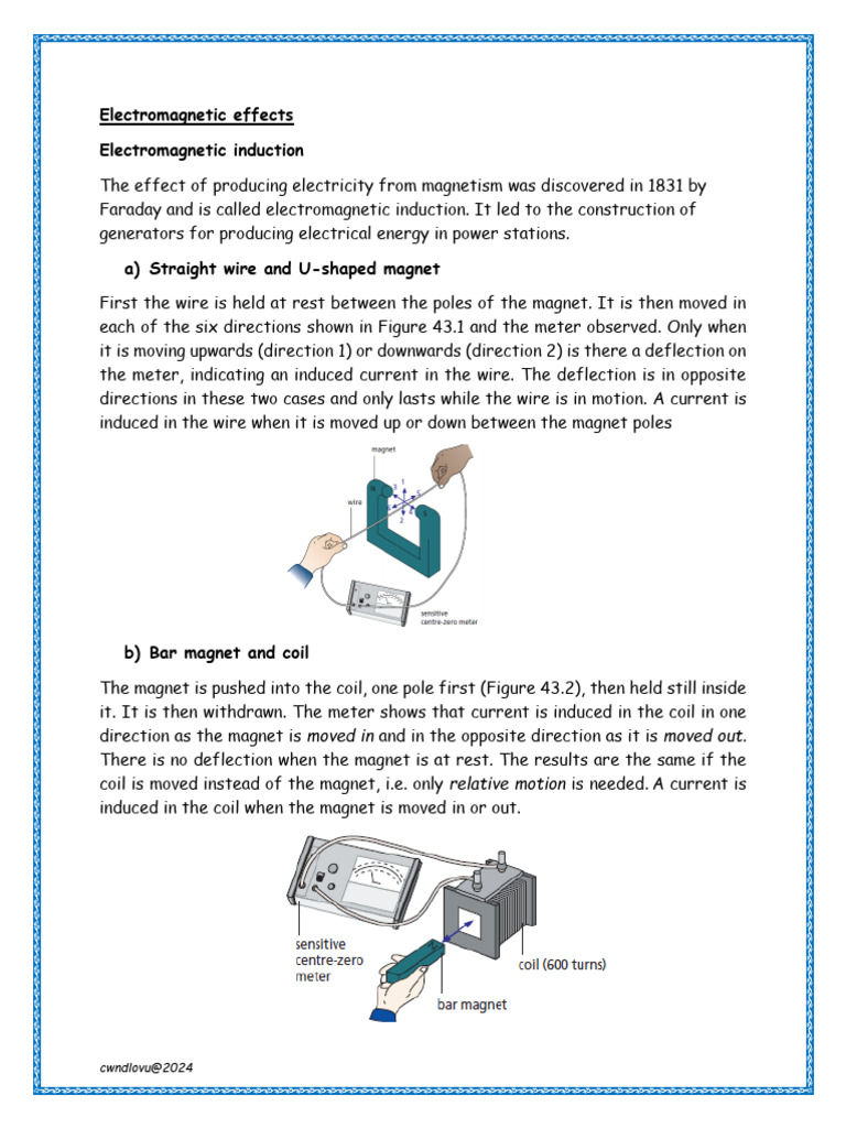 Electromagnetic Induction Basics | PDF | Electromagnetic Induction | Transformer