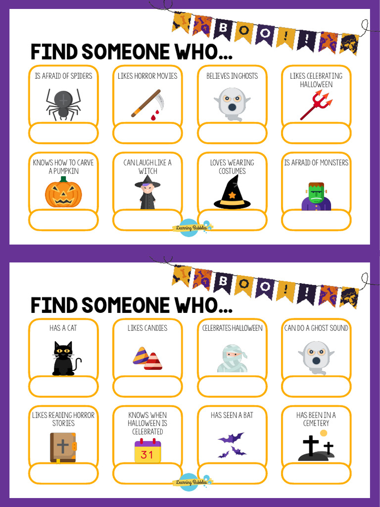 Actividad Halloween: Encuentra a Alguien | PDF