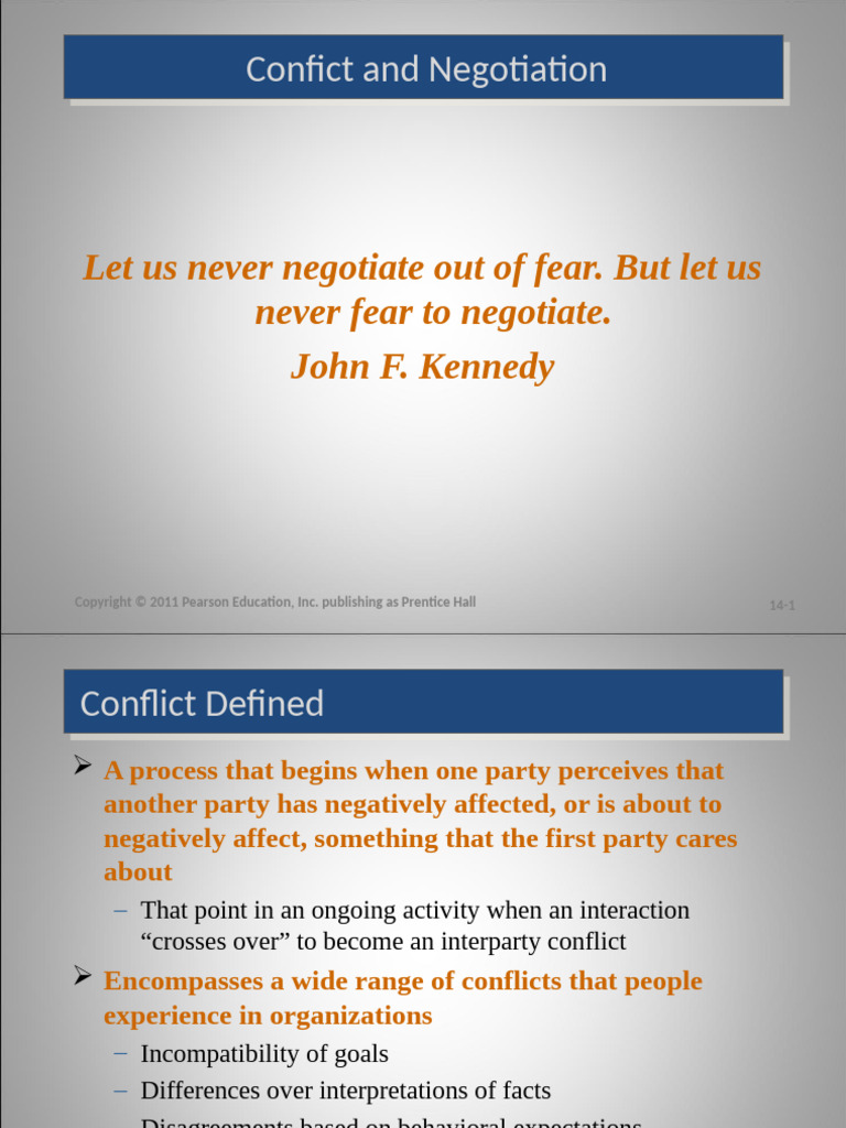 Conflict and Negotiation | PDF | Negotiation | Conflict (Process)