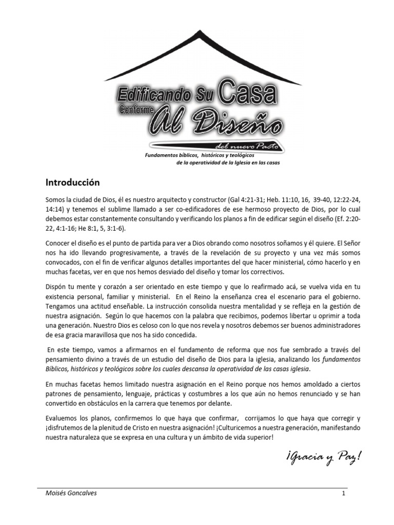 Edificando Su Casa Conforme Al Diseño Del NP (Fundamentos Historicos Teologicos) | PDF | Iglesia ...