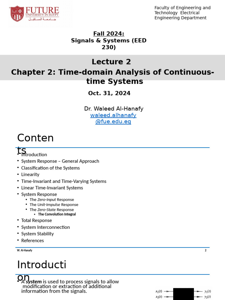 EED230 Lec2 | PDF | Linearity | Computer Engineering