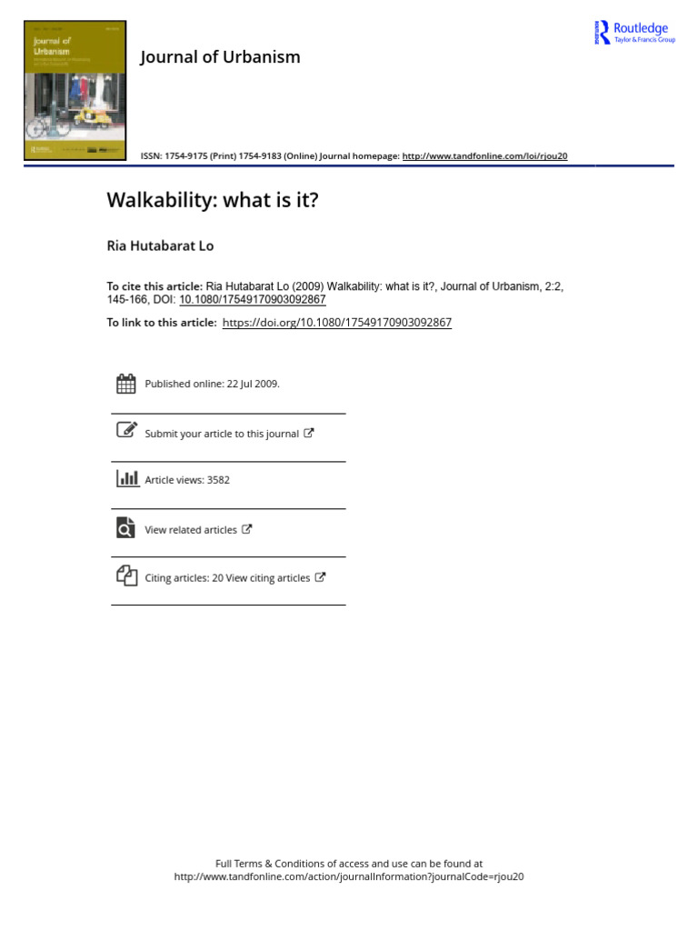 Understanding Walkability Metrics | PDF | Traffic | Pedestrian