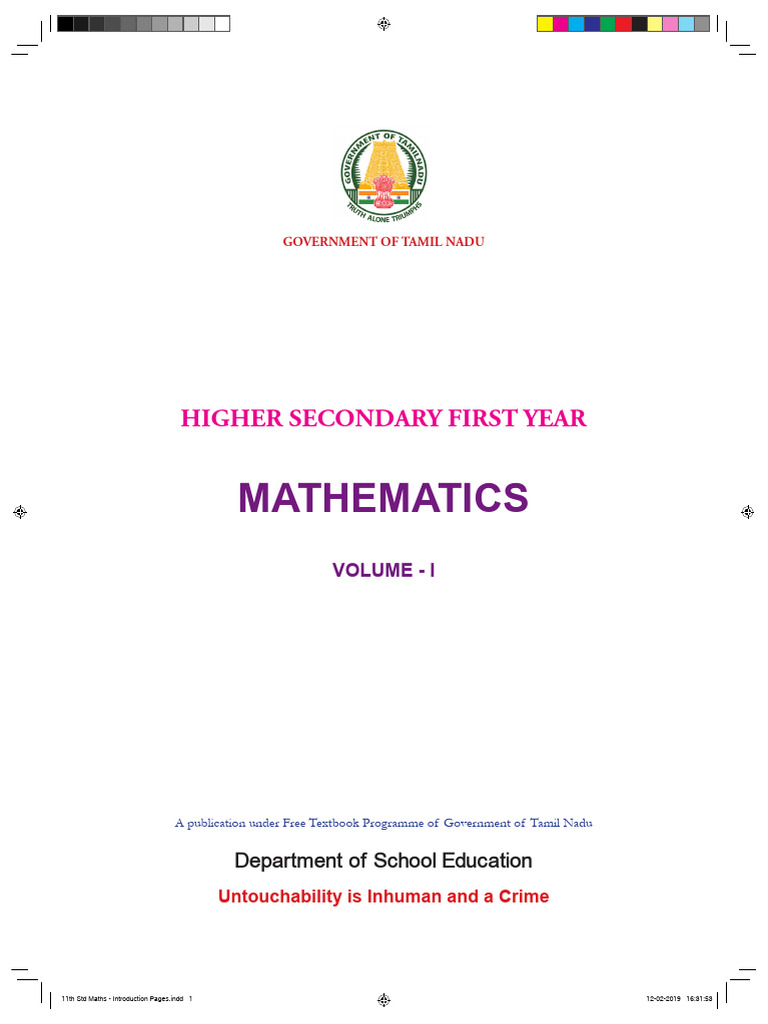 11th Maths Vol-1 English Medium Text | PDF | Function (Mathematics ...