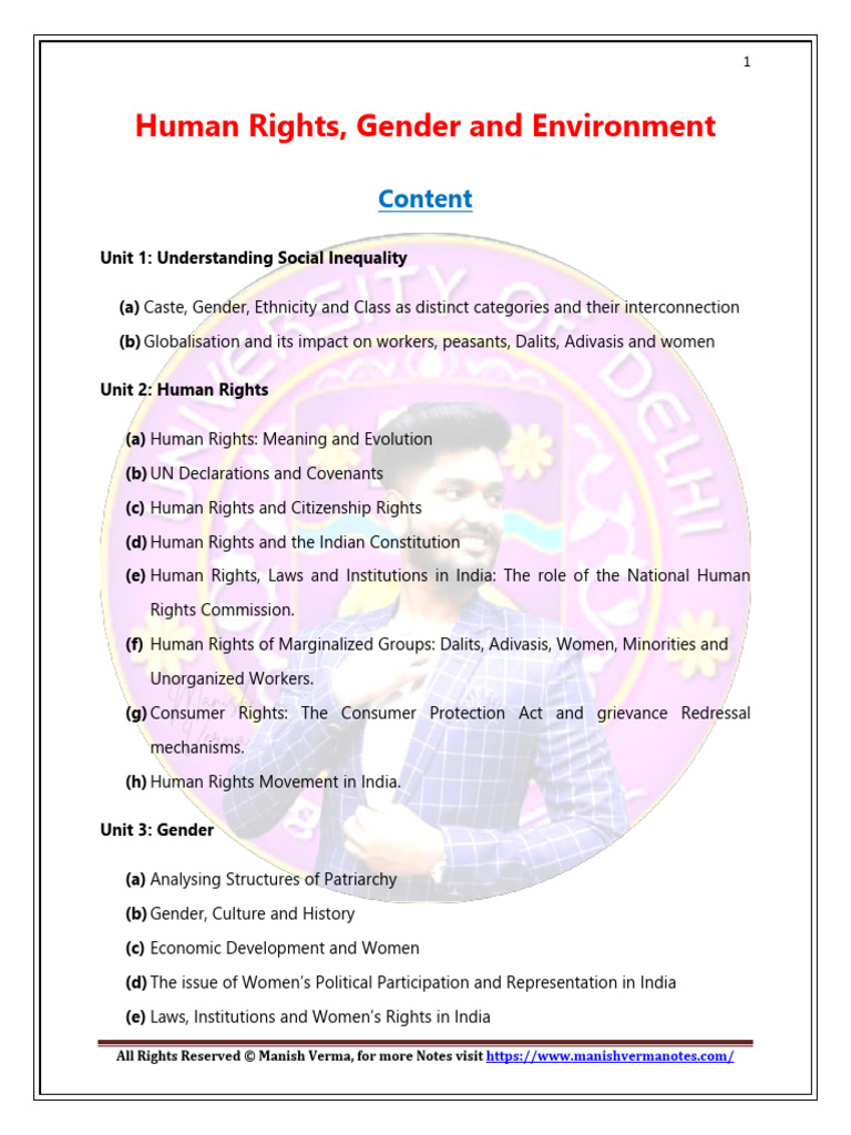 Human Rights, Gender and Environment | PDF | Social Inequality ...