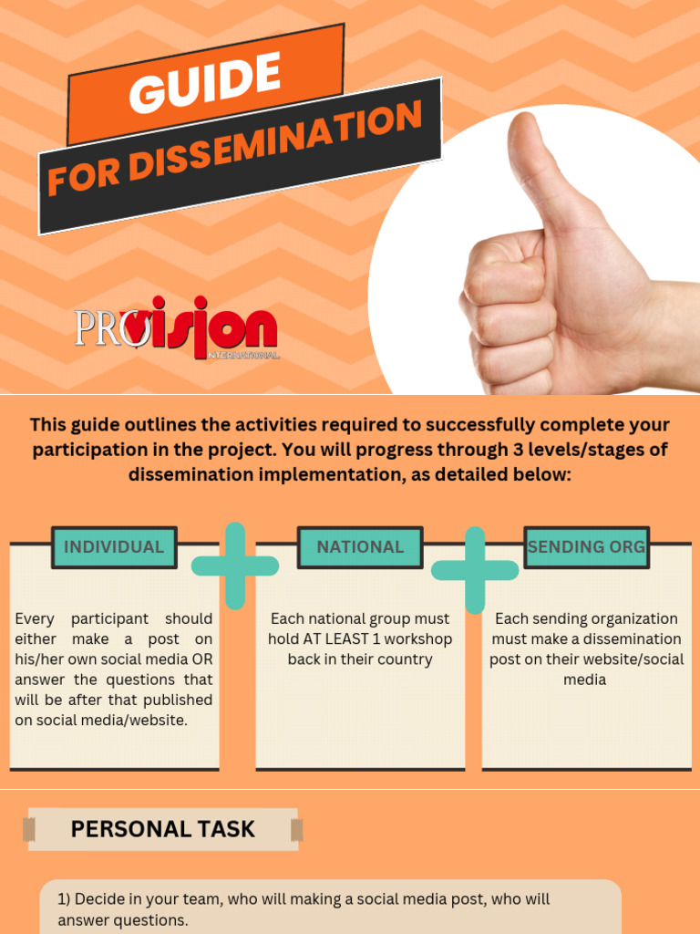GUIDE for Dissemination activity | PDF | Human Communication