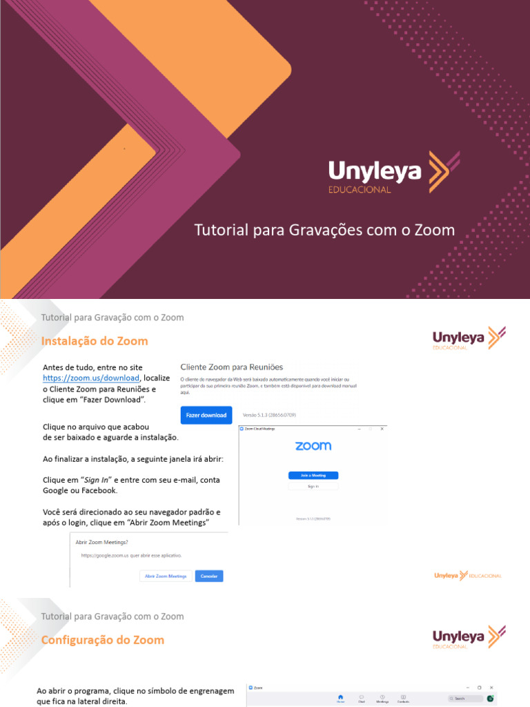 Tutorial para Gravações Com o Zoom | PDF | Computadores