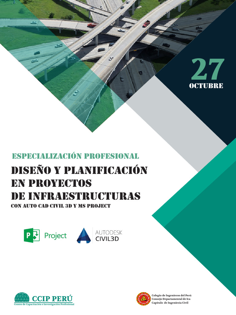 Brochure_Diseño y Planificacion de Proyectos de Infraestructura (1) | PDF | Diseño | Ingeniero civil