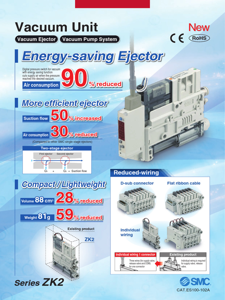 Energy-Saving Ejector: Vacuum Unit | PDF | Vacuum | Valve